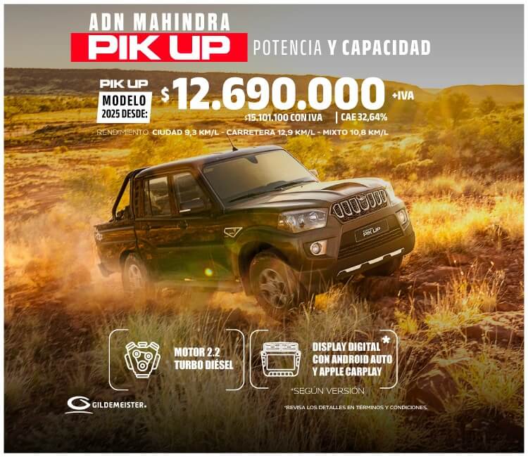 Mahindra: Venta de Pick Up, SUV y camionetas 4x4 | Mahindra Chile